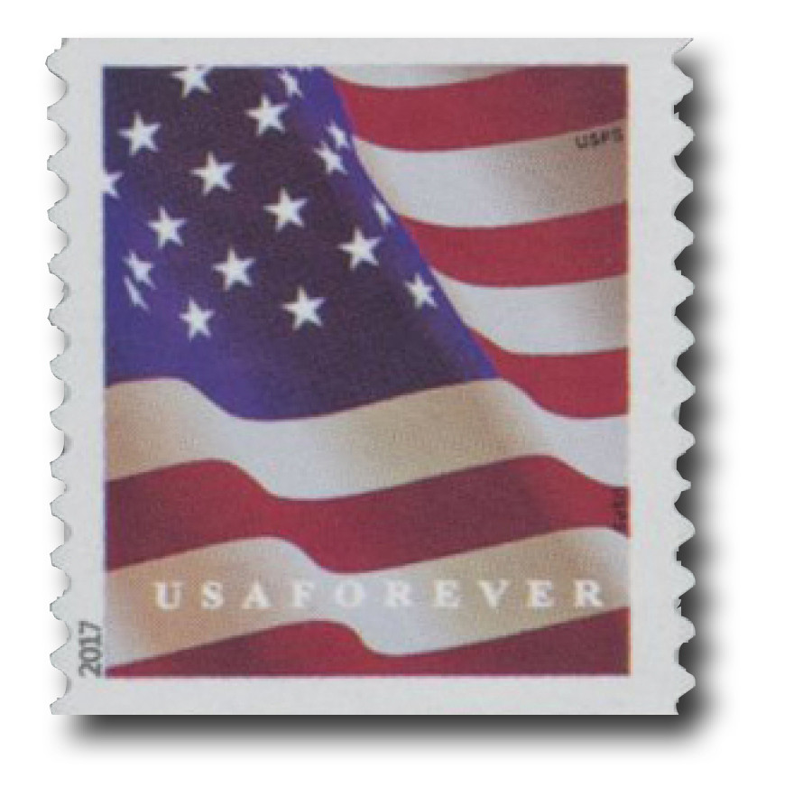 Forever Flag Stamp With Barcode