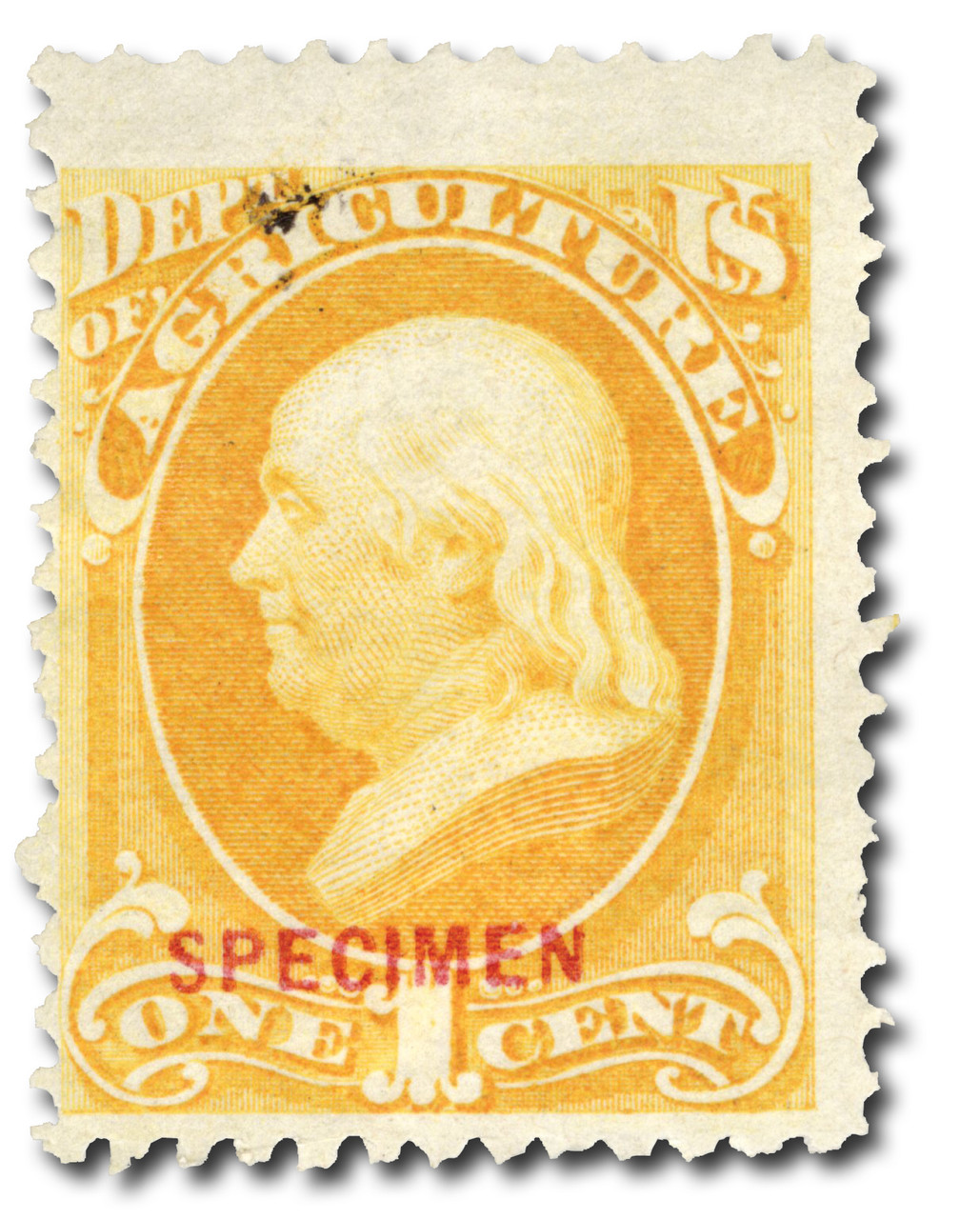 O1Sb - 1875 1c Department of Agriculture Official, Specimen, Yellow ...