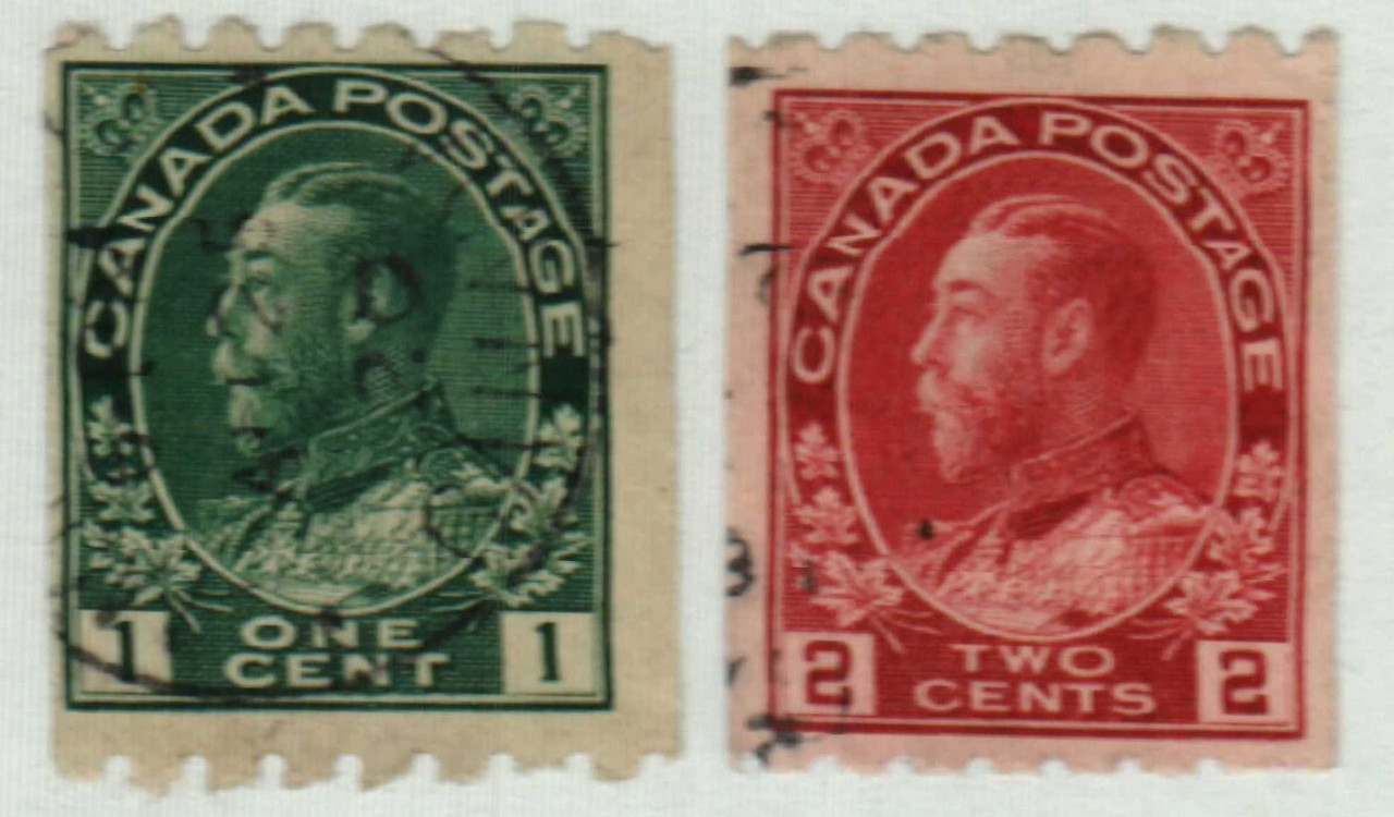 123-24 - 1913 Canada - Mystic Stamp Company