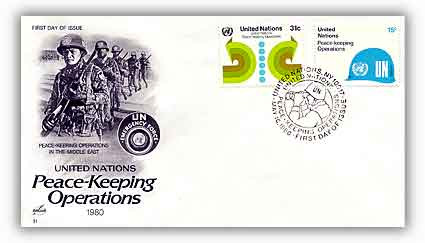8A321P - 1980 15c,31c Peacekeeping Combo - Mystic Stamp Company