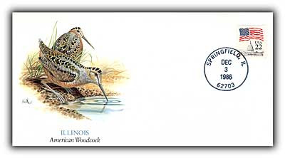 81801 - 1986 Illinois Shorebird Commemorative Cover - Mystic Stamp Company
