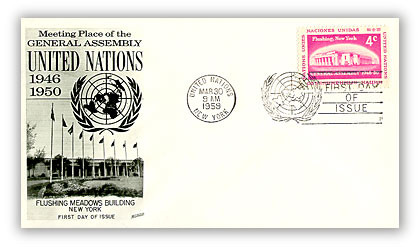 8A69 - 1959 4c Flushing-New York - Mystic Stamp Company