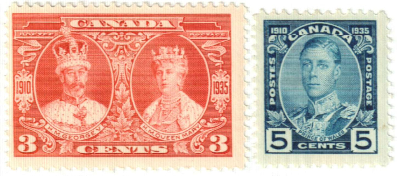 213-14 - 1935 Canada - Mystic Stamp Company