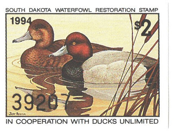 SDSD14 - 1994 South Dakota State Duck Stamp - Mystic Stamp Company