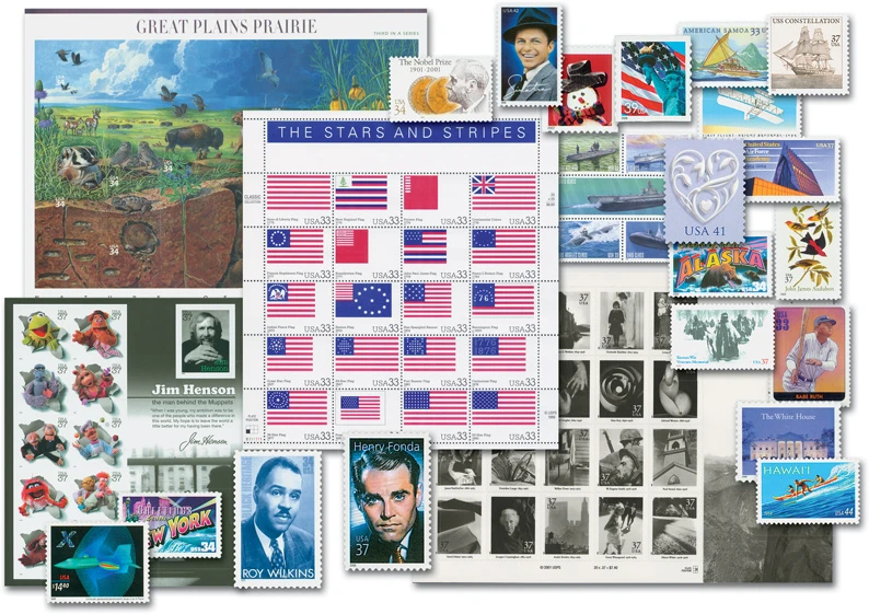 YS2000-09C - 2000-09 Complete Commemorative Decade Set -1,101 Stamps ...