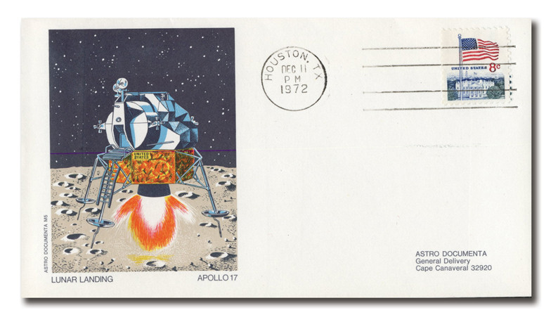 AC354 - 12/11/1972, Apollo 17 Lunar Landing - Mystic Stamp Company