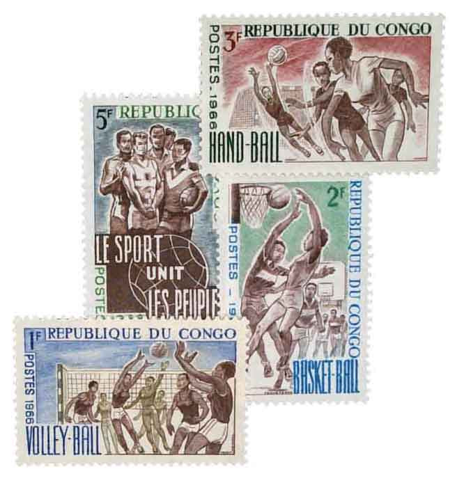 143-48 - 1966 Congo, People's Republic - Mystic Stamp Company