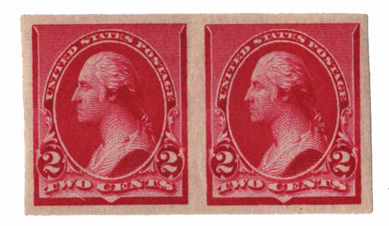 220P5 - 1890-93 2c Washington, Carmine, Plate Proof on Stamp Paper ...