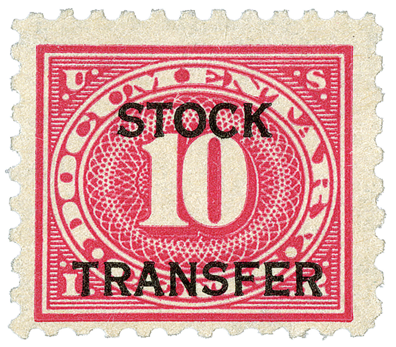 RD27 - 1928 10c Stock Transfer Stamp, Carmine Rose, Perf. 10 ...