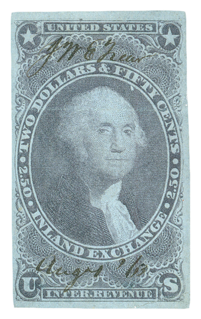 R84a - 1862-71 $2.50 U.S. Internal Revenue Stamp, Inland Exchange ...