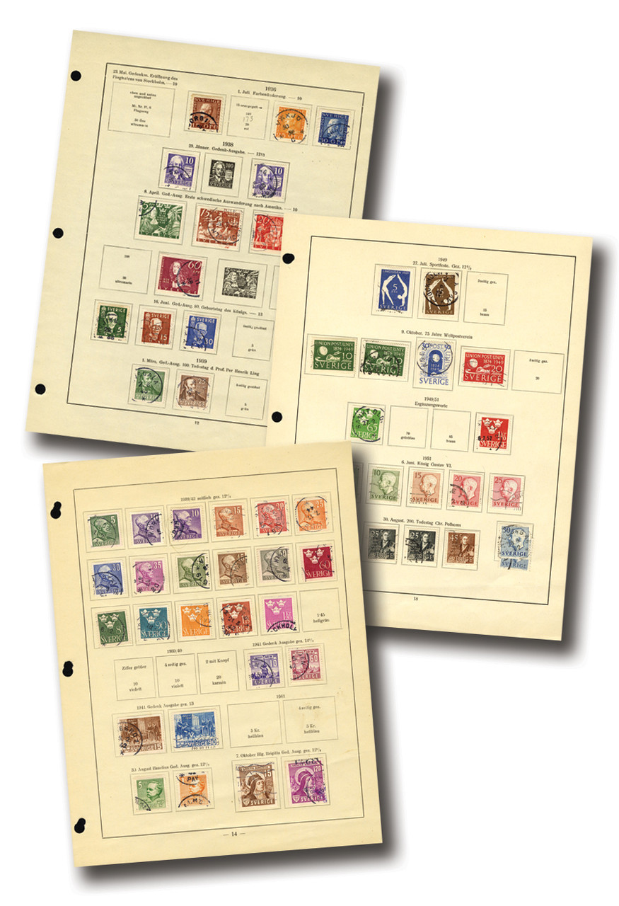 WW702 - 1872-1900s Sweden Collection - Mystic Stamp Company