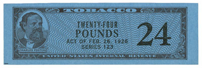 TF1071 - 1953, 24lb Tobacco Stamps - Series 123 - Mystic Stamp Company