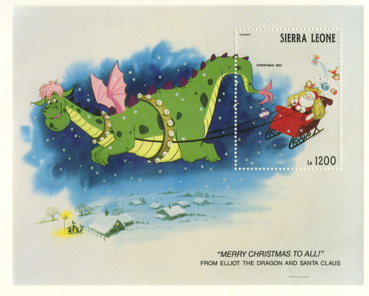 MDS431B - Sierra Leone 1993 Elliot the Dragon, S/S - Mystic Stamp Company