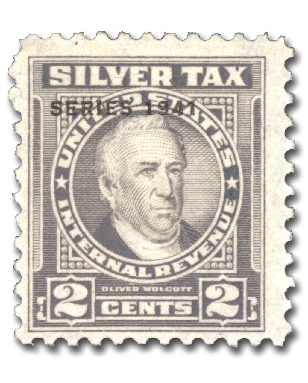 RG59 - 1941 2c Silver Tax, Gray, Overprint 1941 - Mystic Stamp Company
