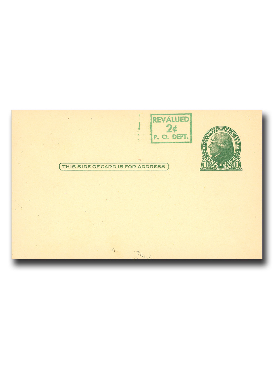 UX39 - 1952 2c on 1c Thomas Jefferson, Green, Buff, Postal Card ...