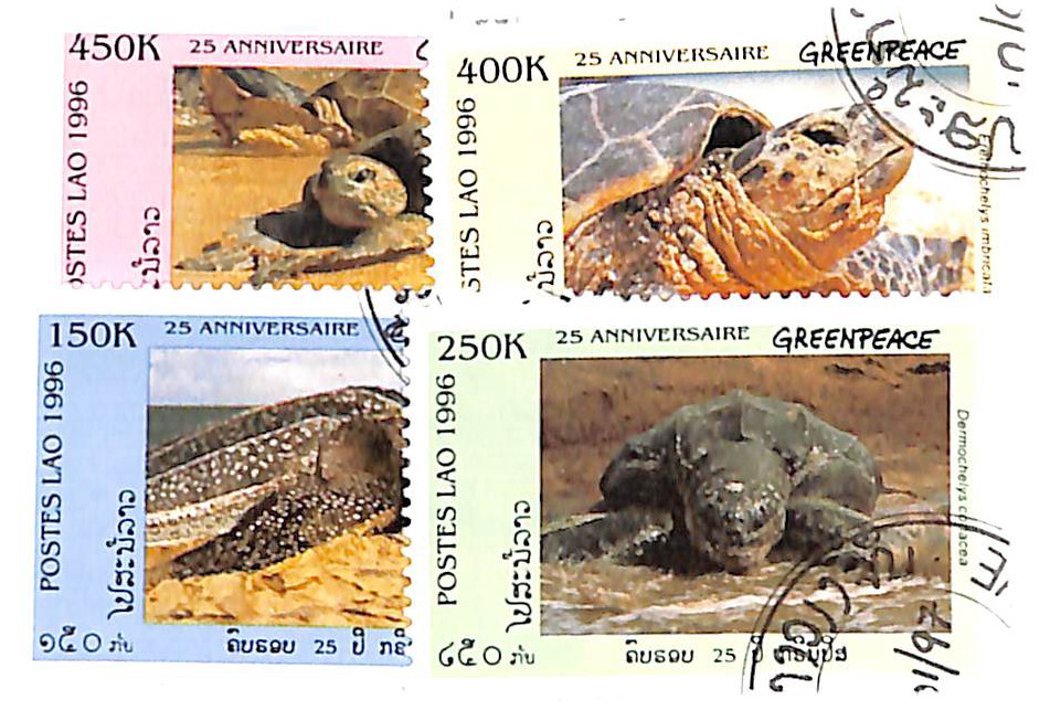 1304A-D - 1996 Laos - Mystic Stamp Company