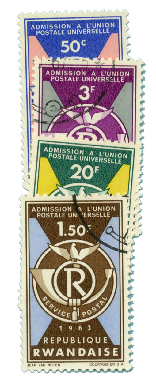 37-40 - 1963 Rwanda - Mystic Stamp Company
