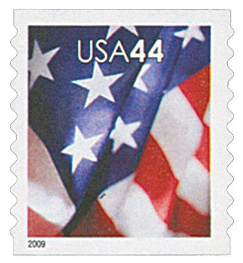 4393 - 2009 44c US Flag, Micro USPS Center - Mystic Stamp Company