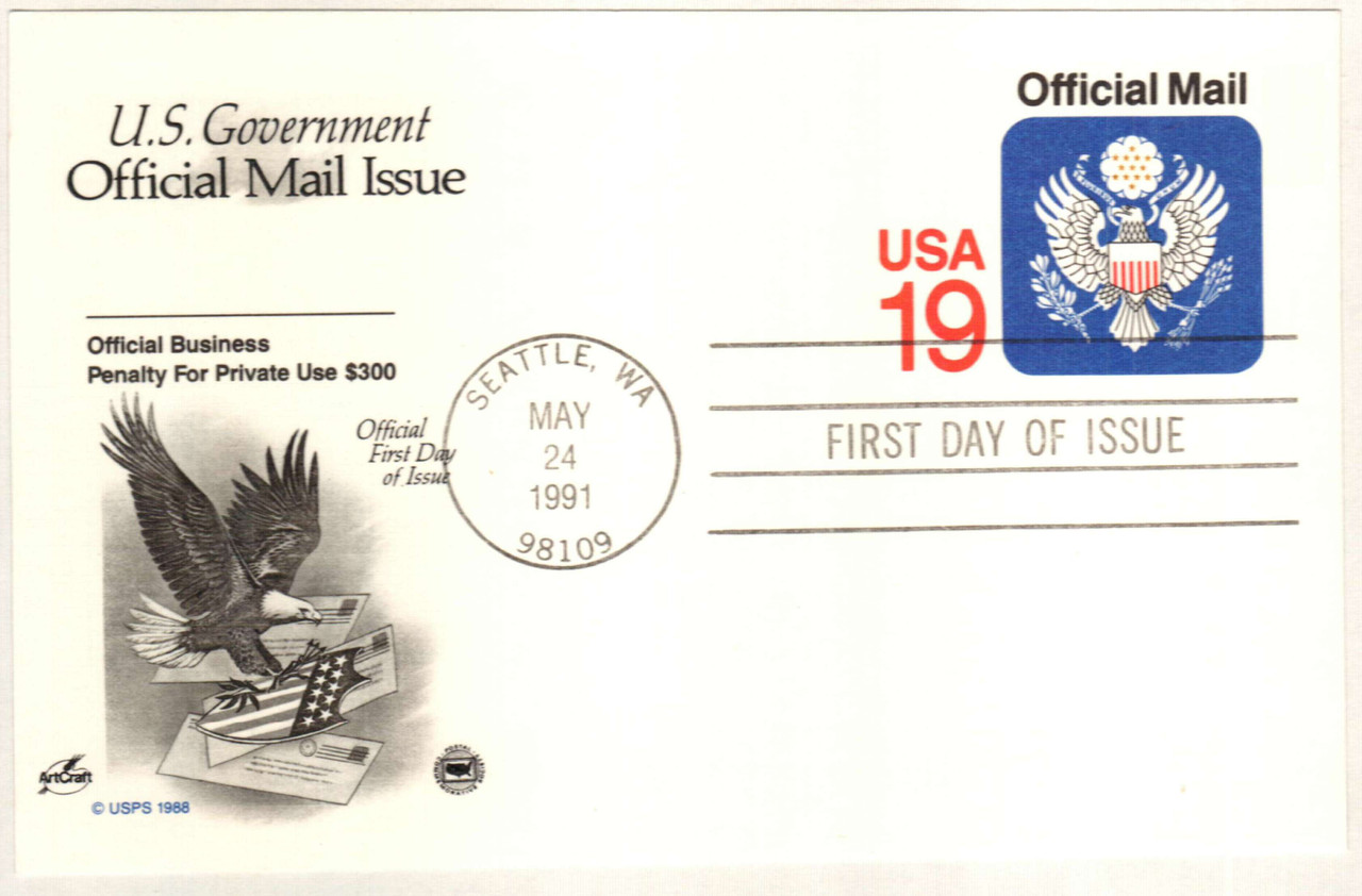 UZ5 - 1991 OFFICIAL POSTAL CARD - Mystic Stamp Company
