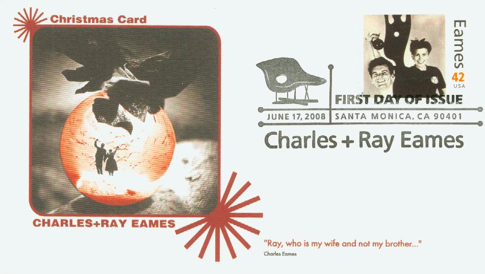 4333a - 2008 42c Charles & Ray Eames, First Day Cover - Mystic Stamp ...