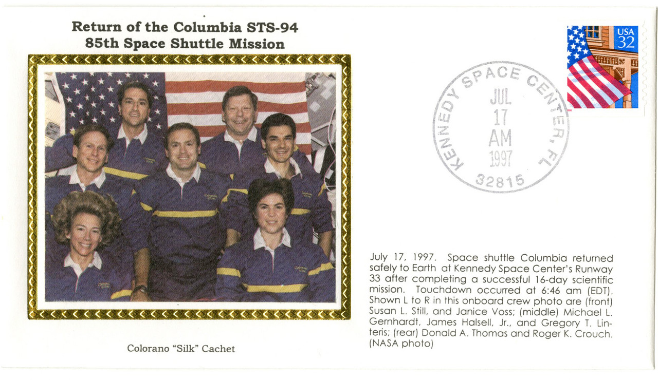 STS94R - STS-94 Return Cover - Mystic Stamp Company