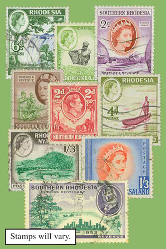 MP1045 - Rhodesia, 100 Different Stamps - Mystic Stamp Company