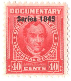 R420 - 1945 40c U.S. Internal Revenue Stamp, Carmine - Mystic Stamp Company