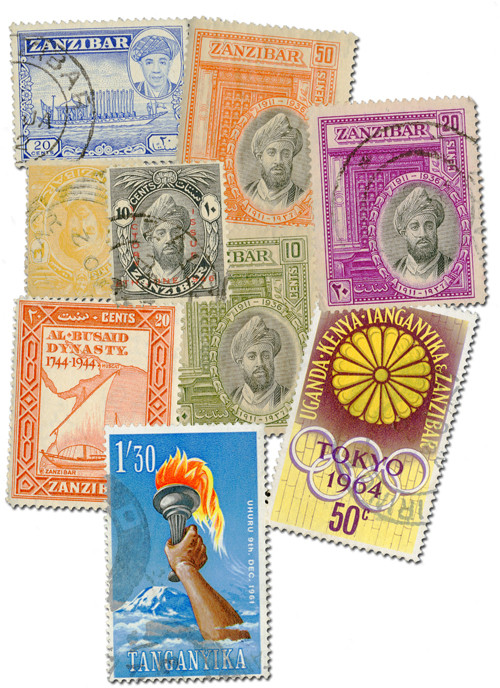M8623 - Zanzibar, 50 Different Stamps - Mystic Stamp Company
