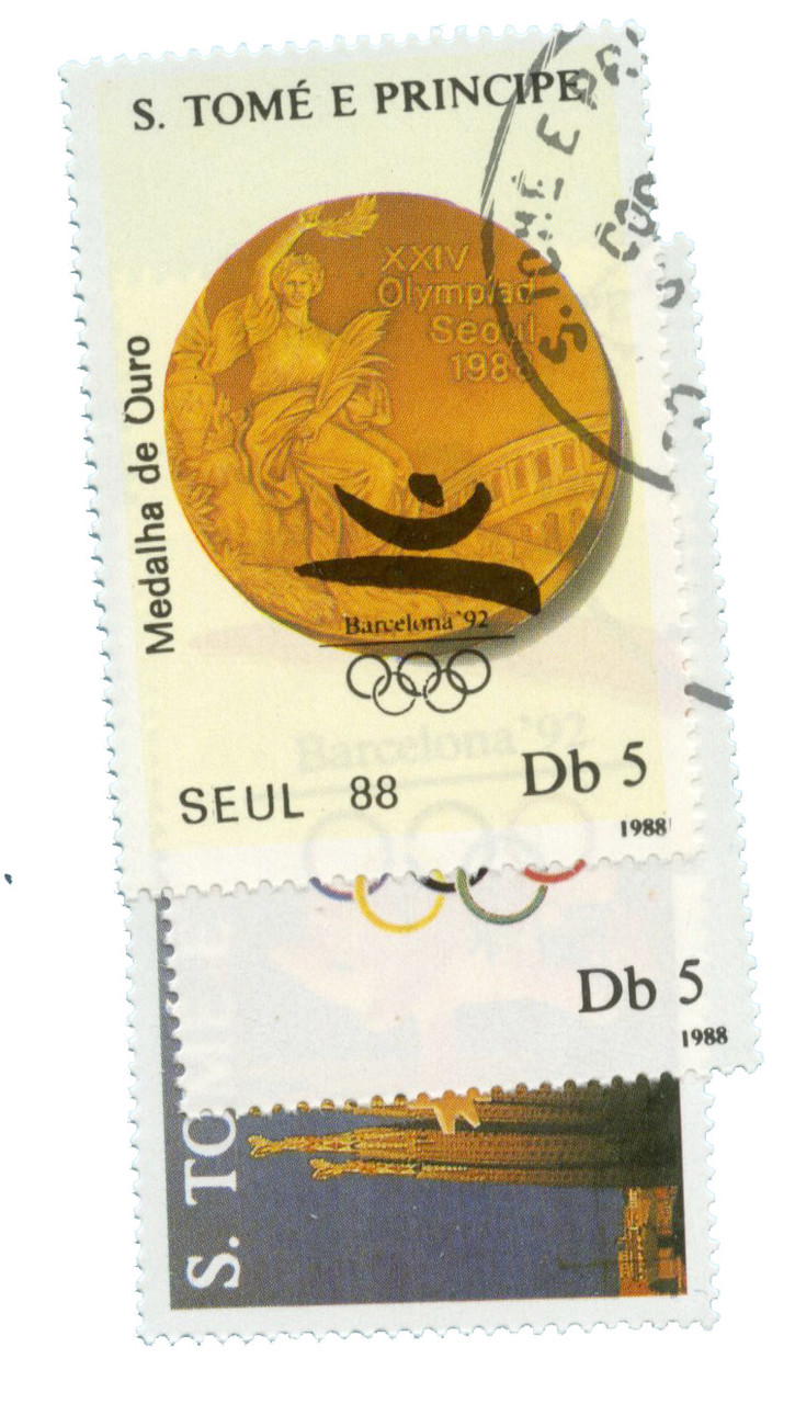 834-36 - 1988 St. Thomas & Prince Islands - Mystic Stamp Company