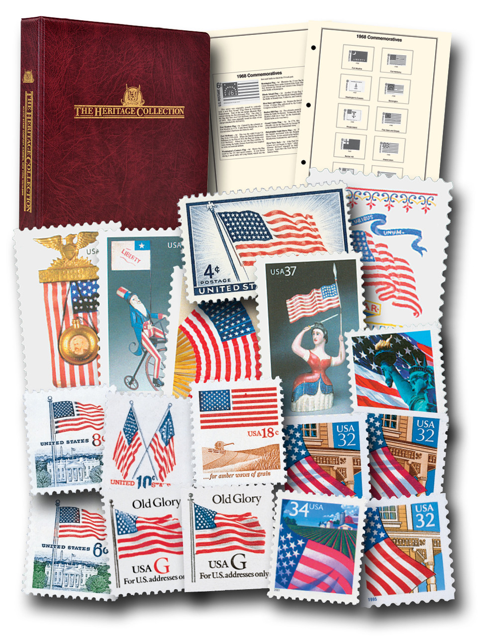 OA101 - Heritage Flags Collection Stamps - Mystic Stamp Company