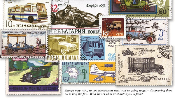 PL152 - 300 Used Worldwide Auto Stamps - Mystic Stamp Company
