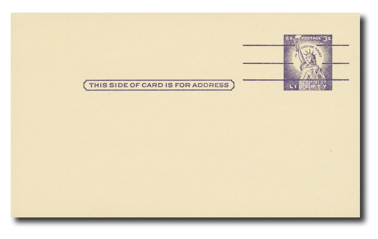 UX46d - 1958 3c Statue of Liberty, Bright Violet, Precanceled with 3 ...