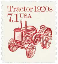 2127 - 1987 7.1c Transportation Series: 1920s Tractor - Mystic Stamp ...