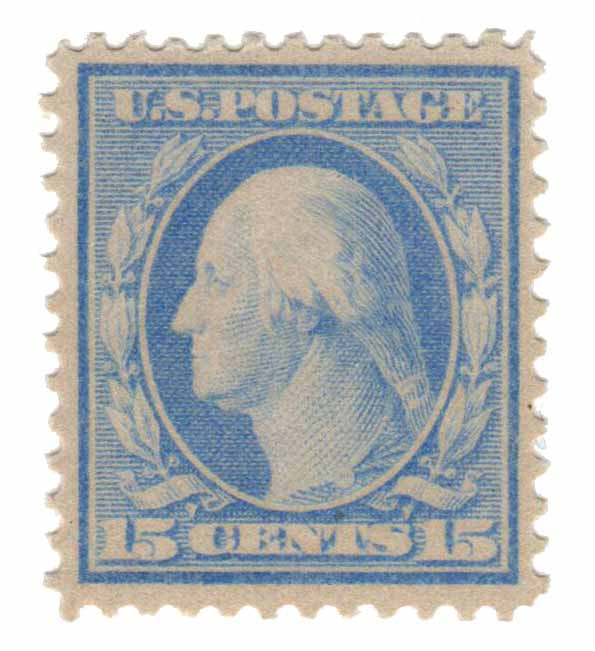 366 offer - 1909 15c Washington, Pale Ultramarine, Double Line ...
