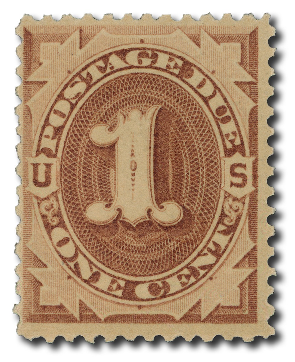 J1 - 1879 1c Postage Due Stamp - First US postage due stamp - Mystic ...