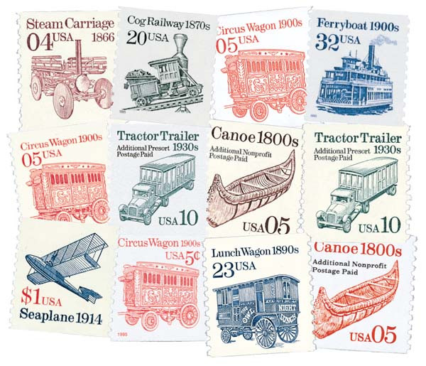 2464 - 1991 23c Transportation Series: 1890s Lunch Wagon - Mystic Stamp ...
