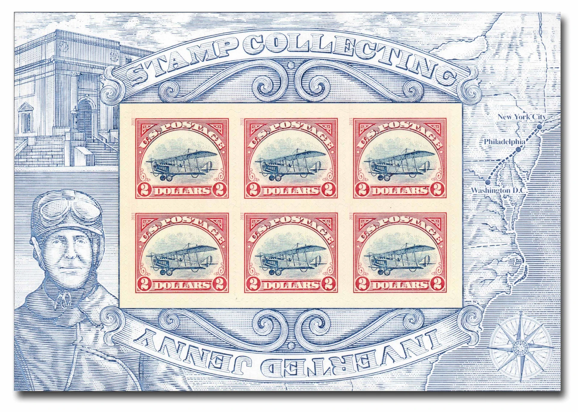 4806d - 2013 $2.00 Upright Jenny Pane of 6 Stamps - Mystic Stamp Company