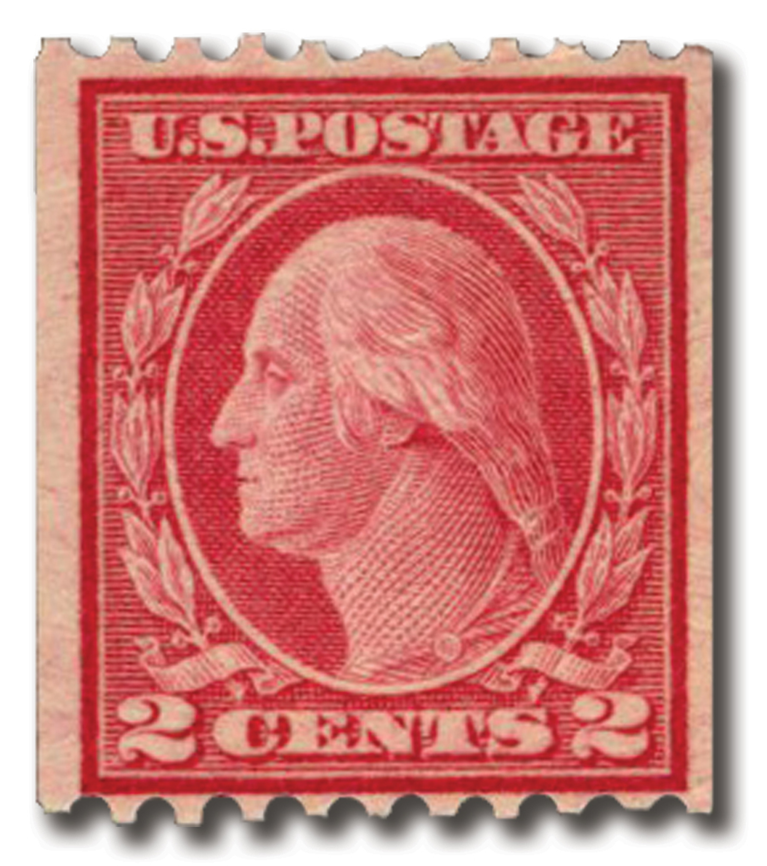 487 - 1916 2c Washington, Carmine, Unwatermarked, Type II, Perf. 10 ...