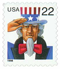 3260 - 1998 33c H-Rate Uncle Sam's Hat - Mystic Stamp Company