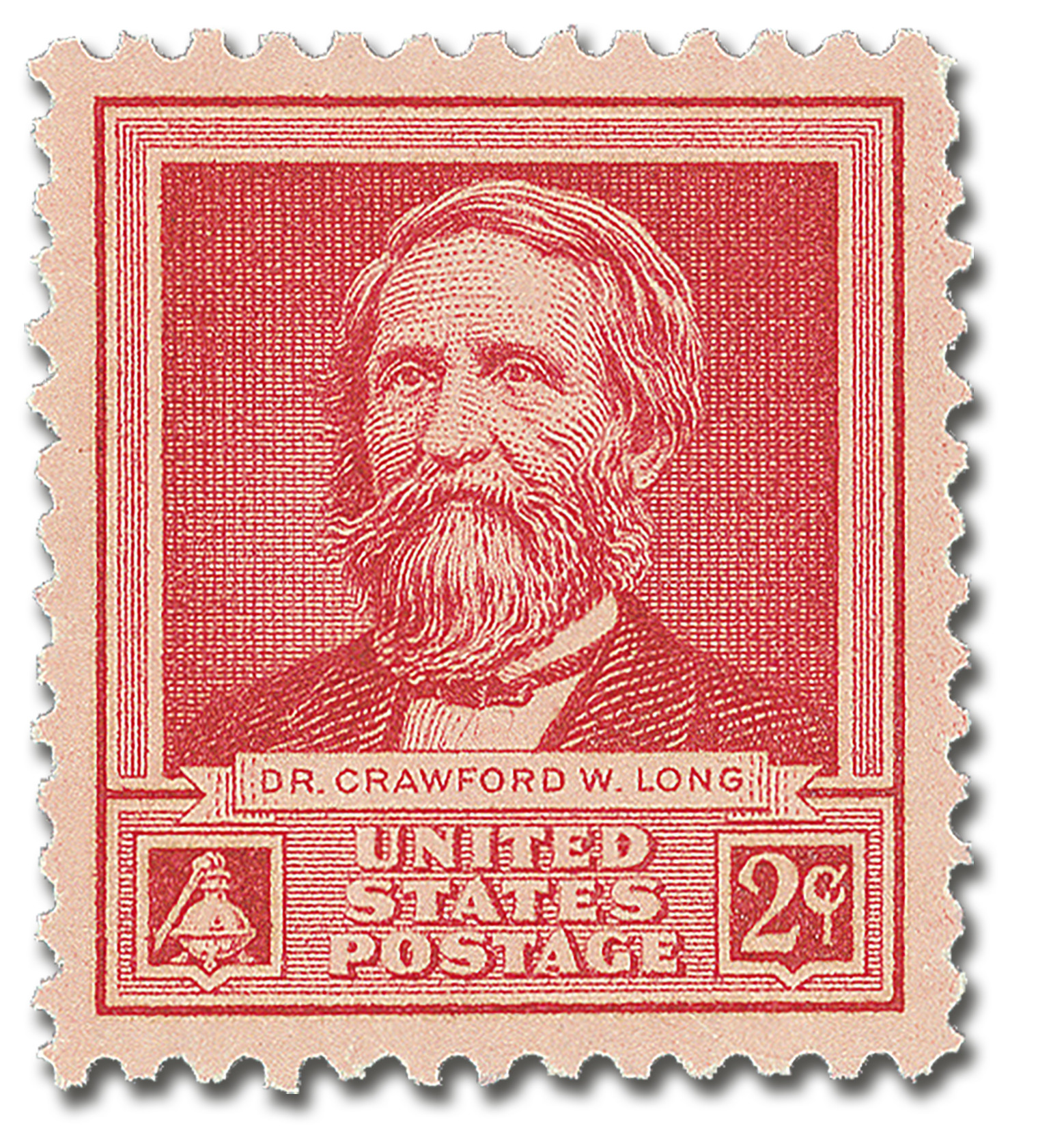 875 - 1940 2c Famous Americans Series: Dr. Crawford W. Long - Mystic ...