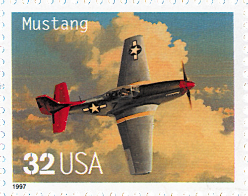 3142a - 1997 32c Classic American Aircraft: Mustang - Mystic Stamp Company
