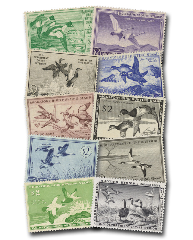 US Stamps - Stamp Types - Duck Stamps - Page 1 - Mystic Stamp Company