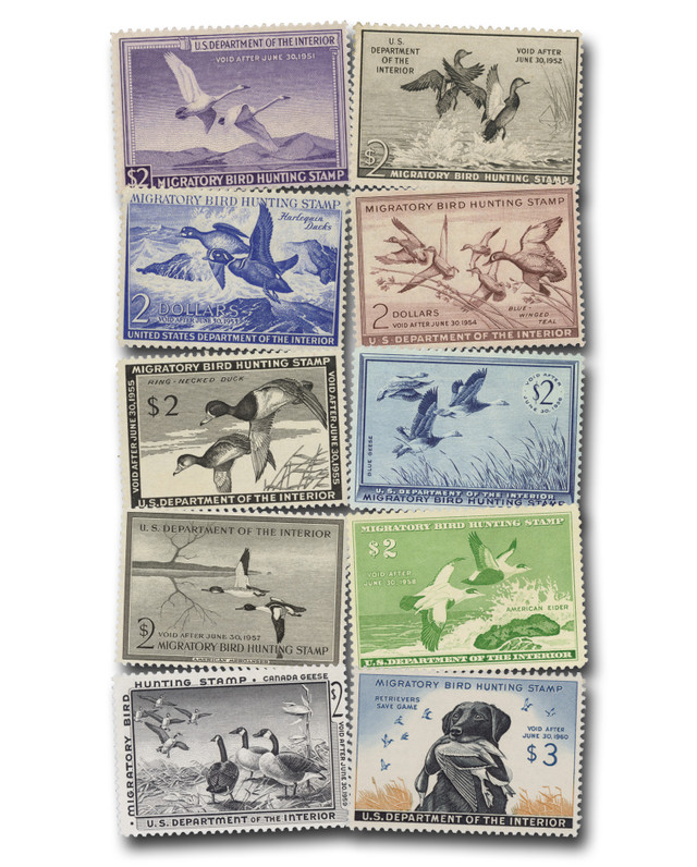 US Stamps - Stamp Types - Duck Stamps - Page 1 - Mystic Stamp Company