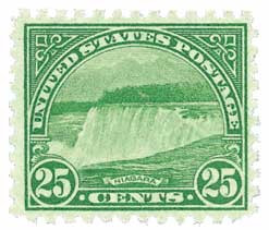 699 - 1931 25c Niagara Falls, Blue Green, Perf. 10.5x11 - Mystic Stamp ...