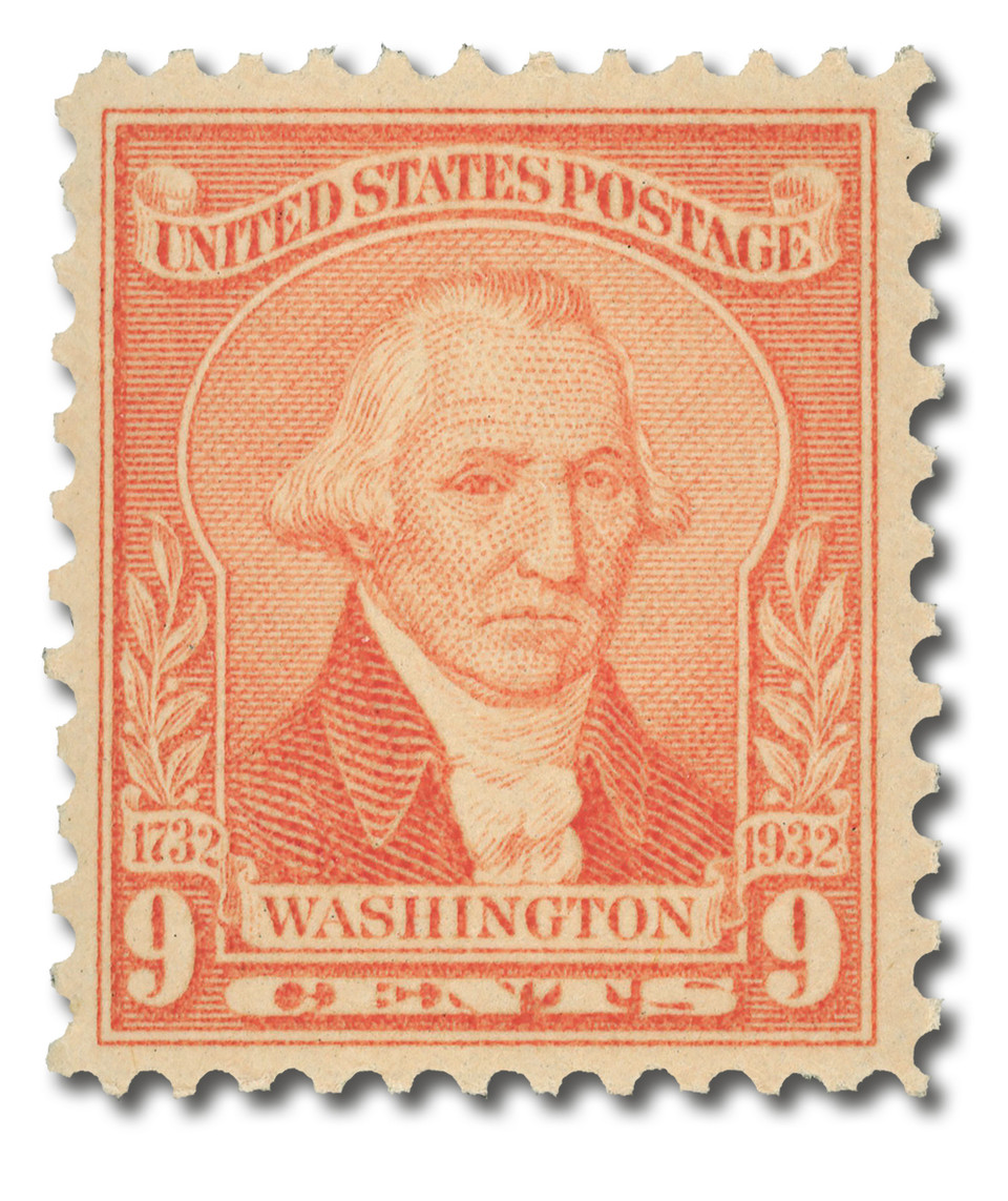 714 - 1932 9c Washington, Pale Red - Mystic Stamp Company