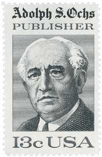 1700 - 1976 13c Adolph S. Ochs - Mystic Stamp Company