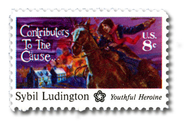 1559 - 1975 8c Contributors to the Cause: Sybil Ludington - Mystic ...