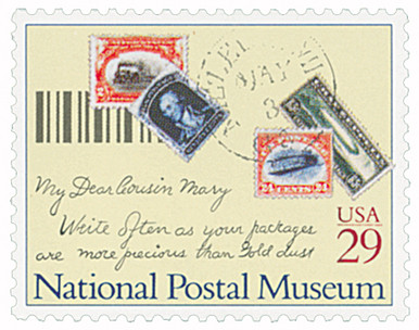 2782 - 1993 29c National Postal Museum: Stamps & Barcode - Mystic Stamp ...
