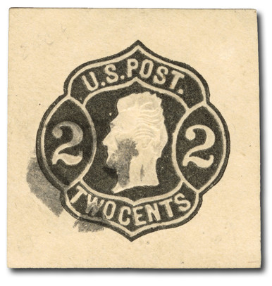 U50 - 1864 2c Andrew Jackson, Black, Stamped Envelope, Buff Paper ...