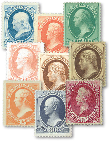 182-91 - 1879 Bank Notes, Soft Paper, Perf. 12, Complete Set of 10 ...